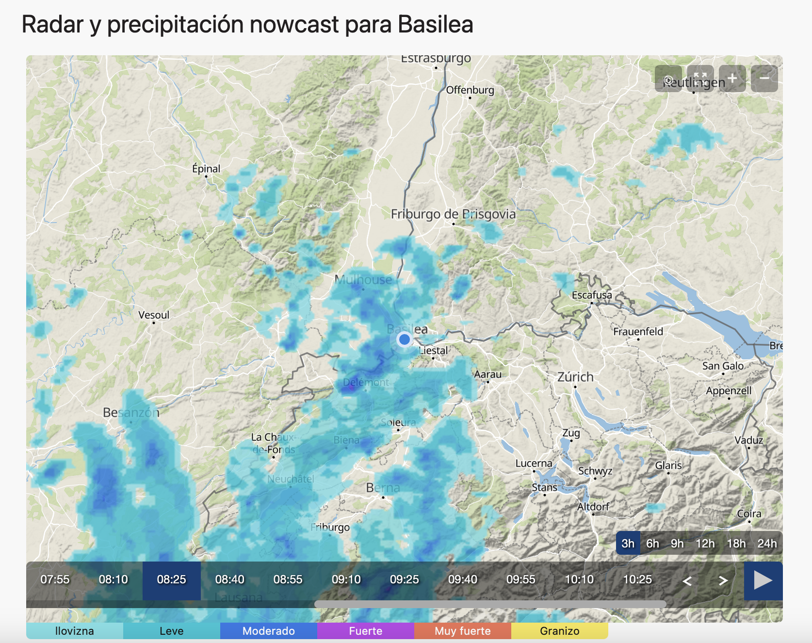 Nowcast - meteoblue